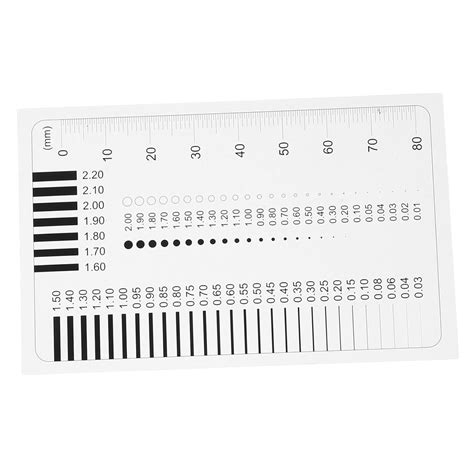 Partykindom High Precision Sec Size Estimation Chart For Grading Card Tool Mm Ruler