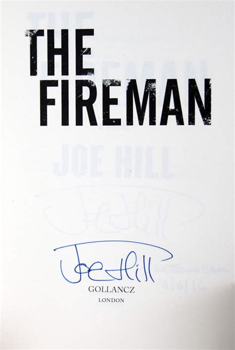 The Fireman Uk Double Signed Located And Dated Copy By Joe Hill Very