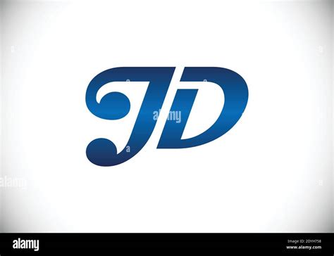 Initial Monogram Letter J D Logo Design Vector Template J D Letter