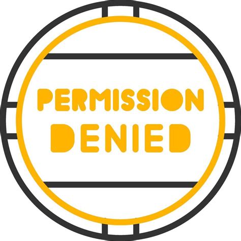 Permission Denied Error Line Two Color 67431202 Vector Art At Vecteezy