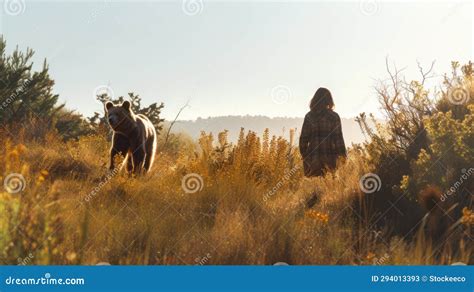 Linda Walking A Spatial Experiment In Luminous Shadowing Stock Image
