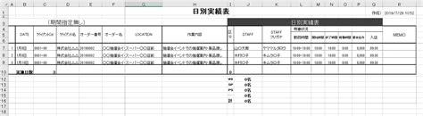 帳票：日別実績表 派遣スタッフ管理システム「e心伝心」オンラインマニュアル