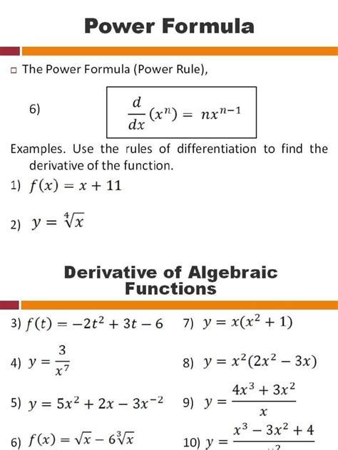 Lesson 3 Solved Prob In Derivative Of Algebraic Functions Pdf