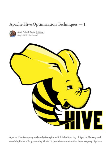 Apache Hive Optimization Techniques 1 Towards Data Science Pdf