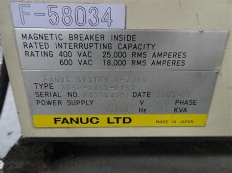 2003 Fanuc 6 Axis Robot Cell R 2000ia 200f 200 Kg Capacity R J3ib Control In Cedarburg Wi Usa