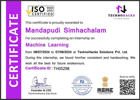 Simhachalam Mandapudi On Linkedin Machinelearning Internship