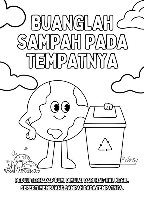 Poster Buanglah Sampah Kartu Tugas Poster Kelas Pendidikan