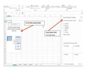 MS Excel Working With Pivot Table PPTX