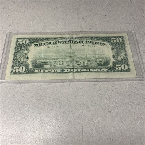 1981 A 50 Fifty Dollar Bill Federal Reserve Note Low Serial