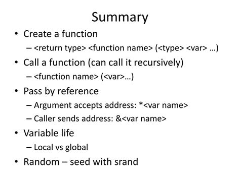 C Functions Pepper Ppt Download