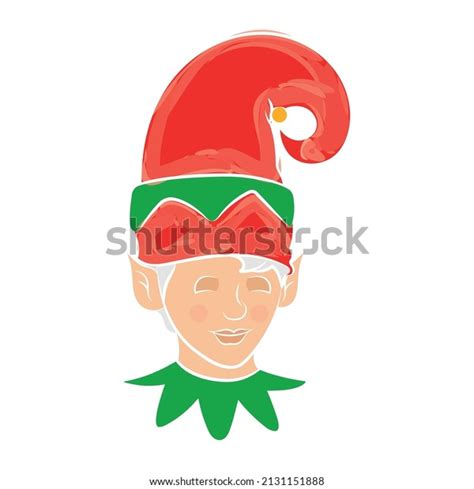 Isolated Cute Male Christmas Elf Avatar Stock Vector Royalty Free