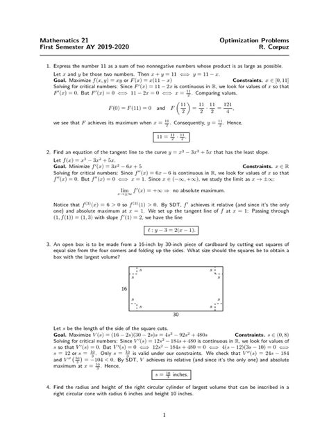 optimal solutions to practical optimization problems pdf