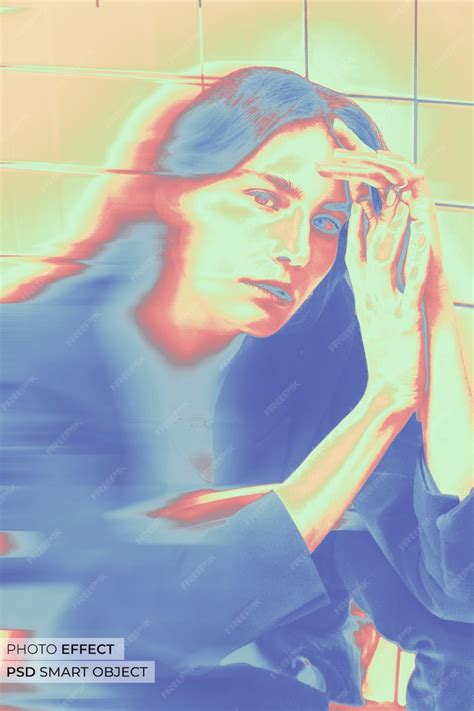Free Psd Medium Shot Woman Posing Thermal Camera Effect