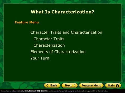 Characterization Steal Method Pptx