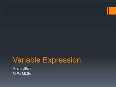 Variable Expression Ppt