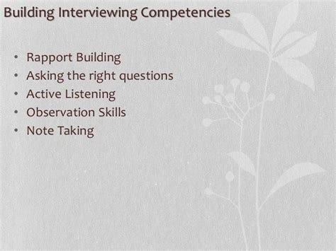 Effective Interviewing Skills