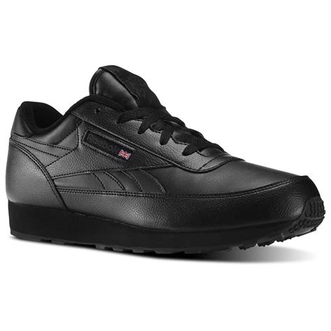 Reebok Mens Classic Renaissance Leather Wide Sneaker Black Shop