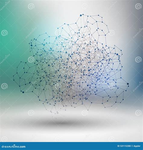 Abstract Communication Network Scheme Stock Vector Illustration Of