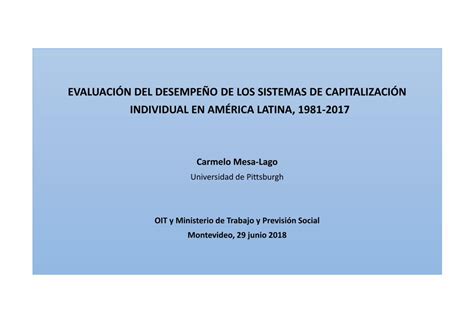 Pdf EvaluaciÓn Del DesempeÑo De Los Sistemas De … · Reformas