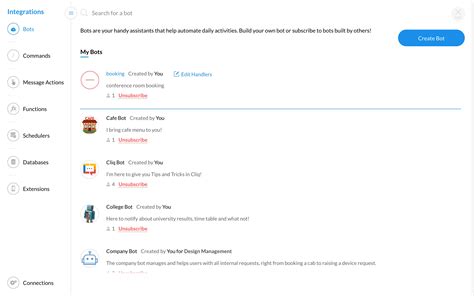 Managing Bots Cliq