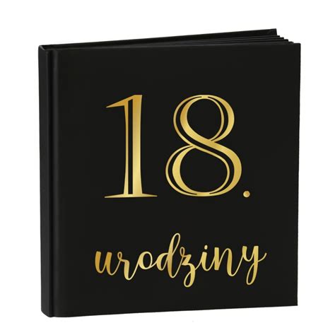 Księga Gości na 18 urodziny CZARNA album prezent Sklep Opinie Cena