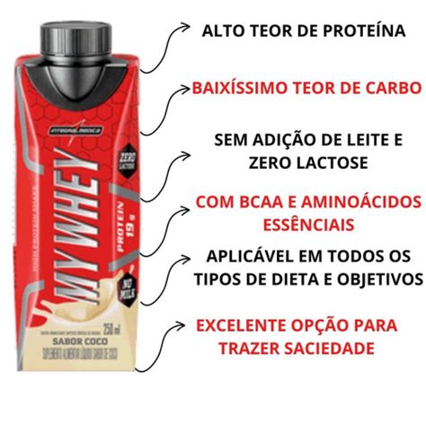 My Whey Protein Bebida Integralmédica Zero Lactose 6x250ml Em Promoção
