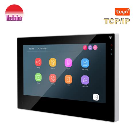 tcp ip video door phone intercom system 7 inch indoor monitor