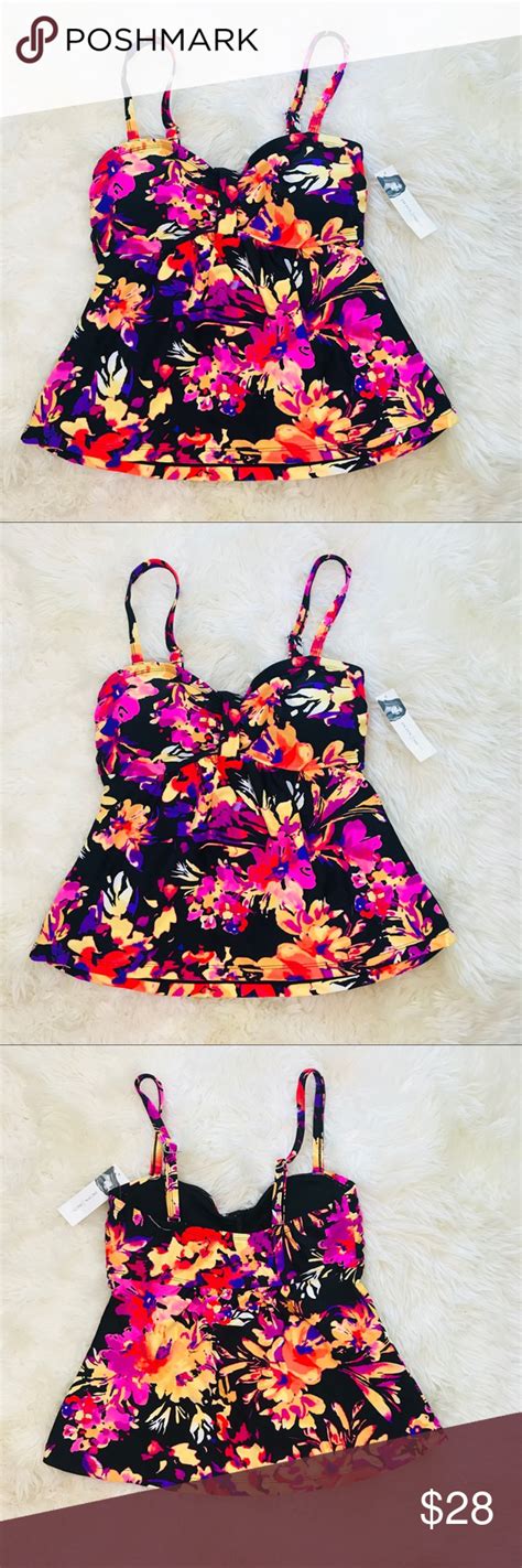 Jaclyn Smith Swim Tankini Top 10 🆕 Tankini Swim Tops Tankini