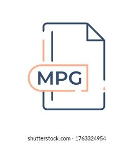 Mpg File Format Icon Mpg Extension Stock Vector Royalty Free 1763324954 Shutterstock