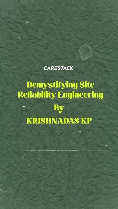 Krishnadas K P On Linkedin Sre Reliability Reliabilityengineering