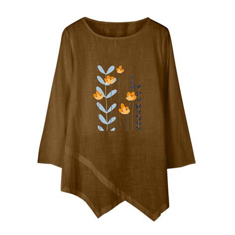 Ehqjnj Tunic Tops To Wear With Leggings Cotton T Shirt Womens Fashion