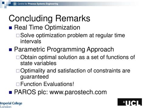 Ppt Real Time Optimization A Parametric Programming Approach