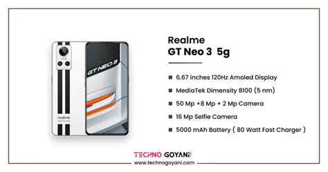 Realme Gt Neo 3 Specifications And Price Techno Goyani