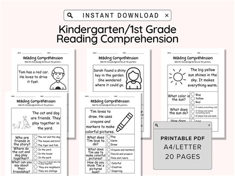 First Grade Reading Comprehension Worksheets Printable Homeschool Learn At Home St Grade