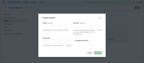 Set Up Field Groups Contentful Help Center
