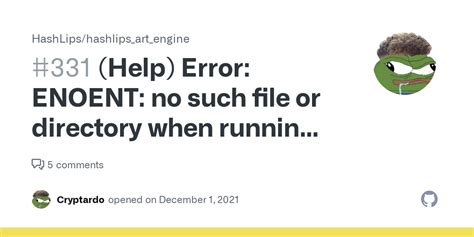 Help Error Enoent No Such File Or Directory When Running Node