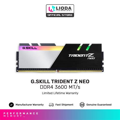 G Skill Trident Z Neo Ddr4 3600mhz Gaming Ram 16gb 32gb Shopee Malaysia