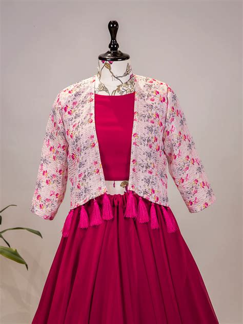 Rani Pink Color Georgette Lehenga Choli