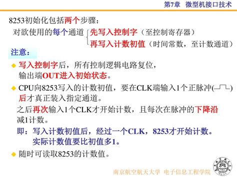 第7章 微型机接口技术 可编程定时 计数器 可编程并行接口 串行接口与串行通信概念 DMA控制器接口不做要求 模拟量输入 输出接口