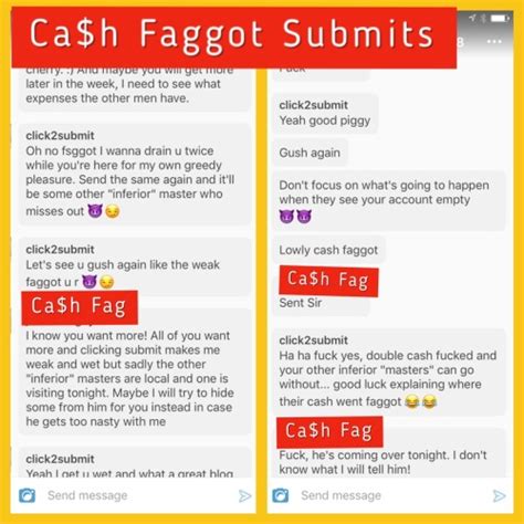 Owned Fag — What A Good Little Cash Fag This One Is I Could
