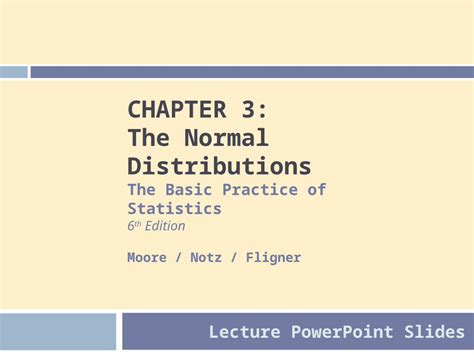 Ppt Chapter 3 The Normal Distributions Lecture Powerpoint Slides The