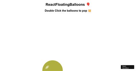 React Floating Balloons Basic Example Forked Codesandbox