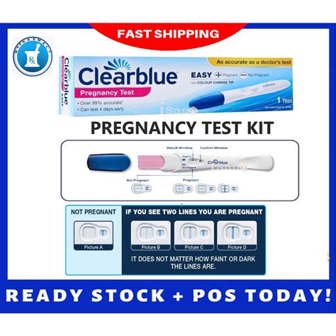 Clearblue Easy Pregnancy Test 1s Test Kehamilan 99 Accurate Clear