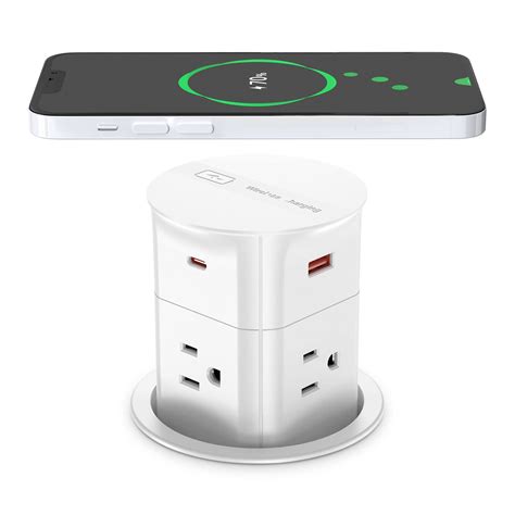 ANNQUAN Pop Up Countertop Outlet With PD20W USB C Fast Charging 15W