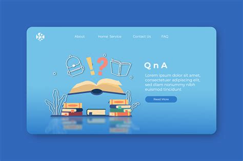 現代平面設計向量圖qna 著陸頁和教育應用程式的 Web 橫幅範本常見問題解答數位教育數位圖書館支援中心電子書數位書店向量圖形及更多互聯網圖片