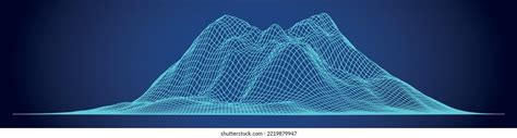 823 Mountains Futuristic Wire Frame Stock Vectors And Vector Art