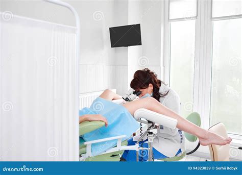 Professional Gynecologist Examining Her Patient Stock Image Image Of