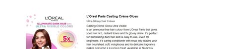 Buy Loreal Paris Casting Creme Gloss No Ammonia Ultra Visible Hair