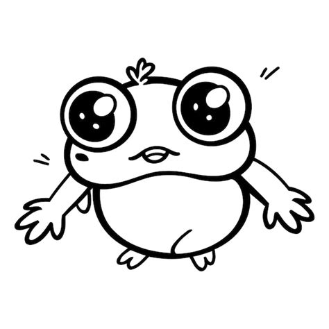 Mascotte De Dessin Animé De Grenouille Illustration Vectorielle Isolée