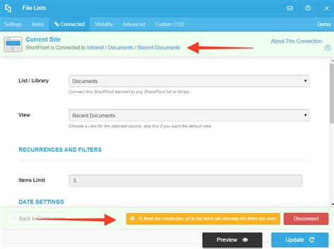 how to show only recent documents in shortpoint element shortpoint
